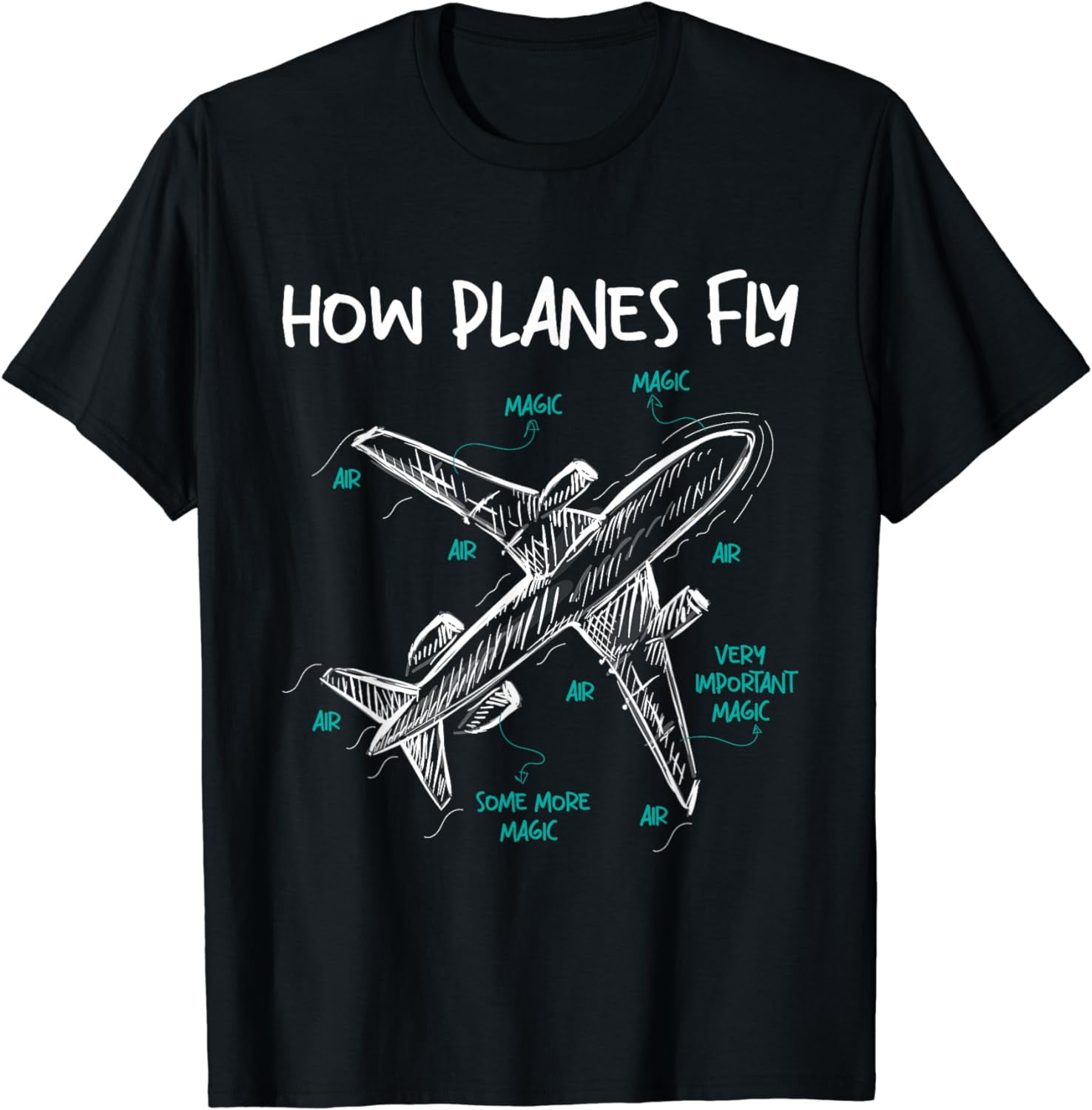How Planes Fly - Aerospace Engineer Aeronautical Engineering T-Shirt ...