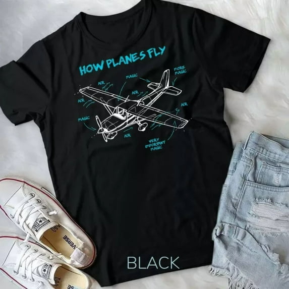 How Planes Fly Aviation Gift Rc Plane Pilot T-Shirt Unisex T-Shirt ...