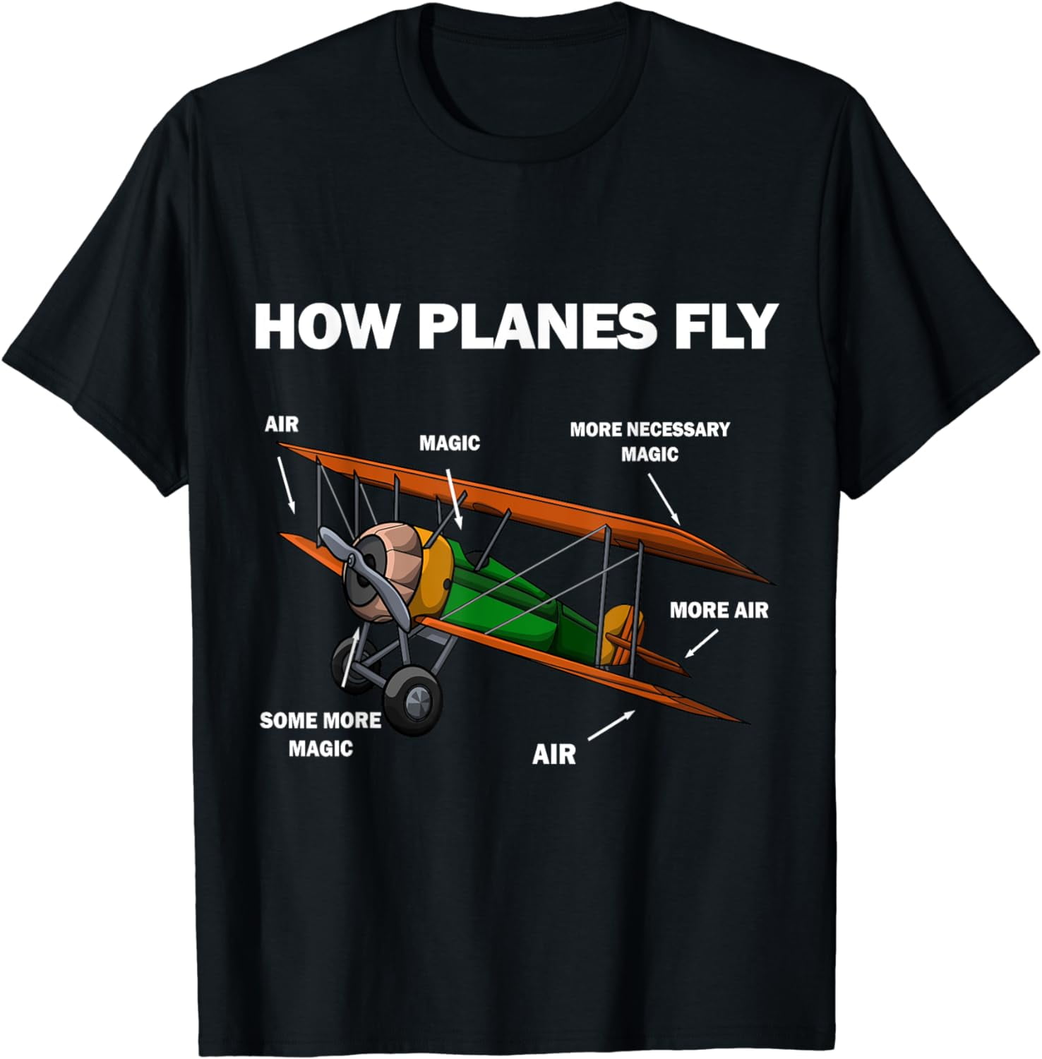 How Planes Fly Funny Airplane Magic T Shirt - Walmart.com