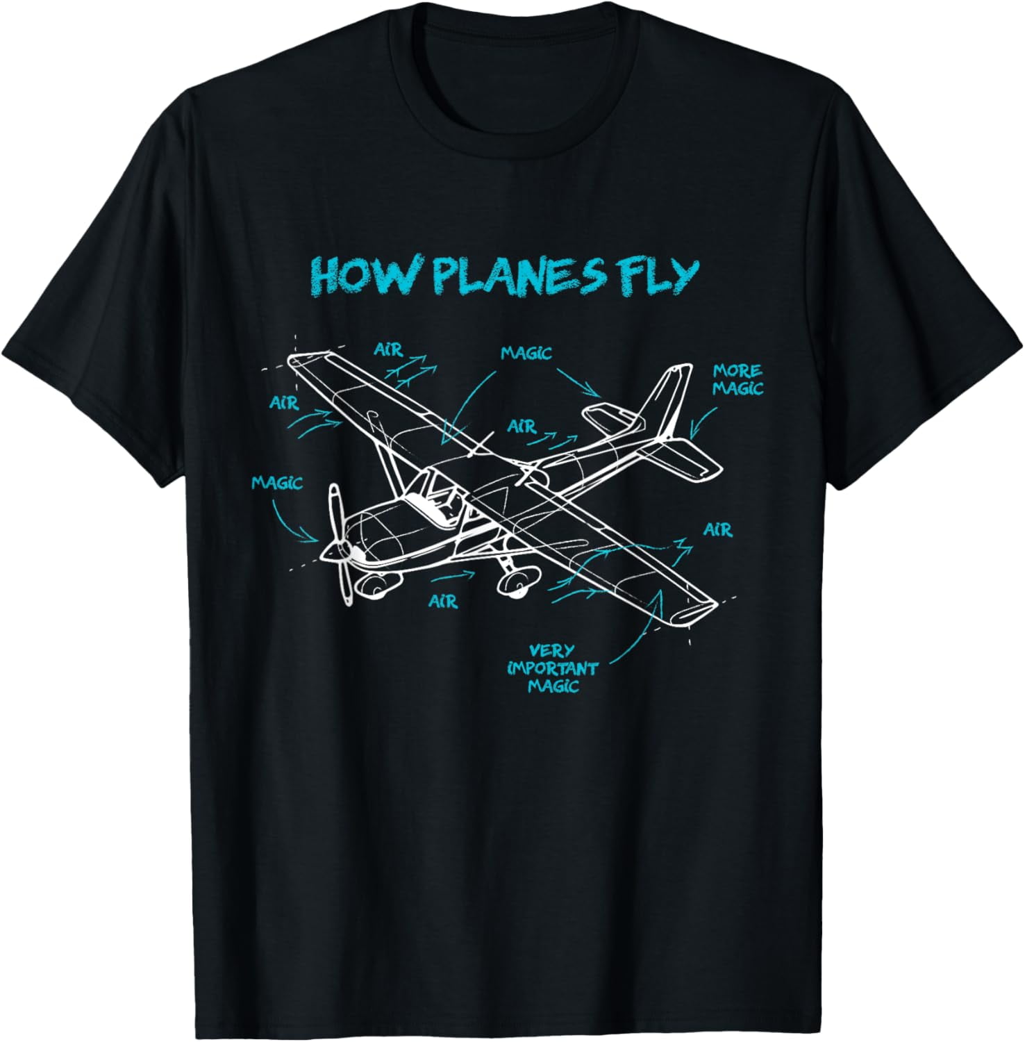 How Planes Fly How Planes Fly Aviation Pilot T-Shirt - Walmart.com