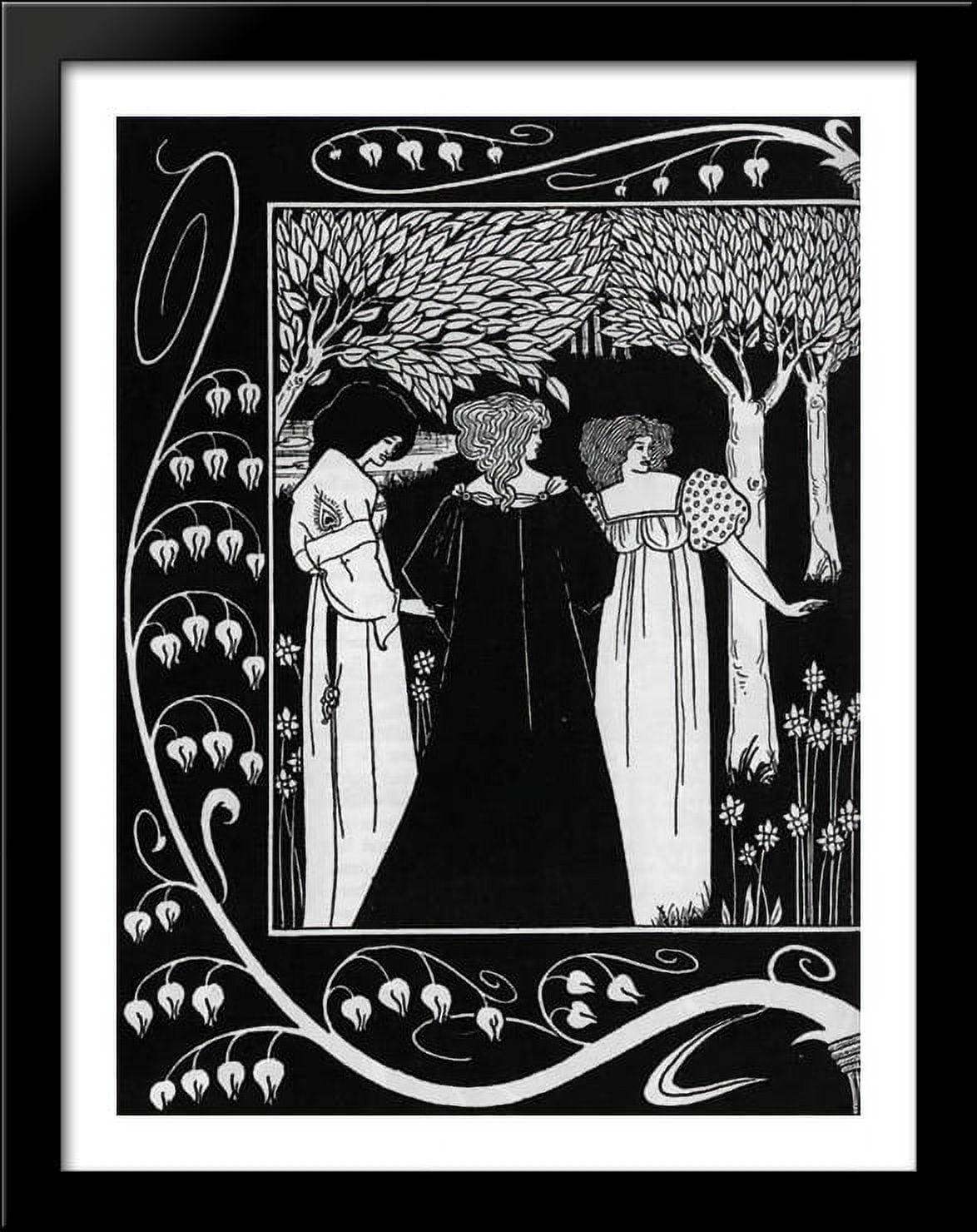 How Sir Launcelot was Known by Dame Elaine I 28x36 Large Black Wood ...