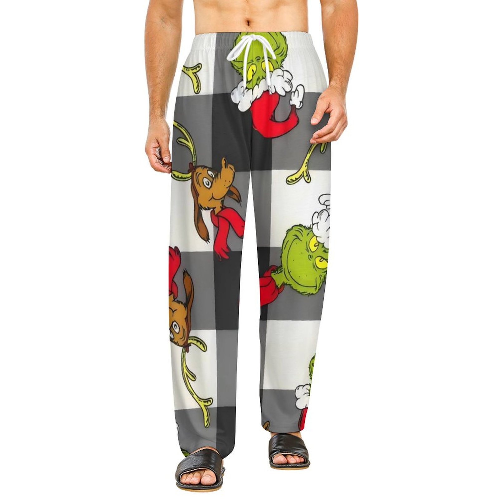 How The G.rinch Stole Men's elastic waist straight leg pajama pants 4XL ...