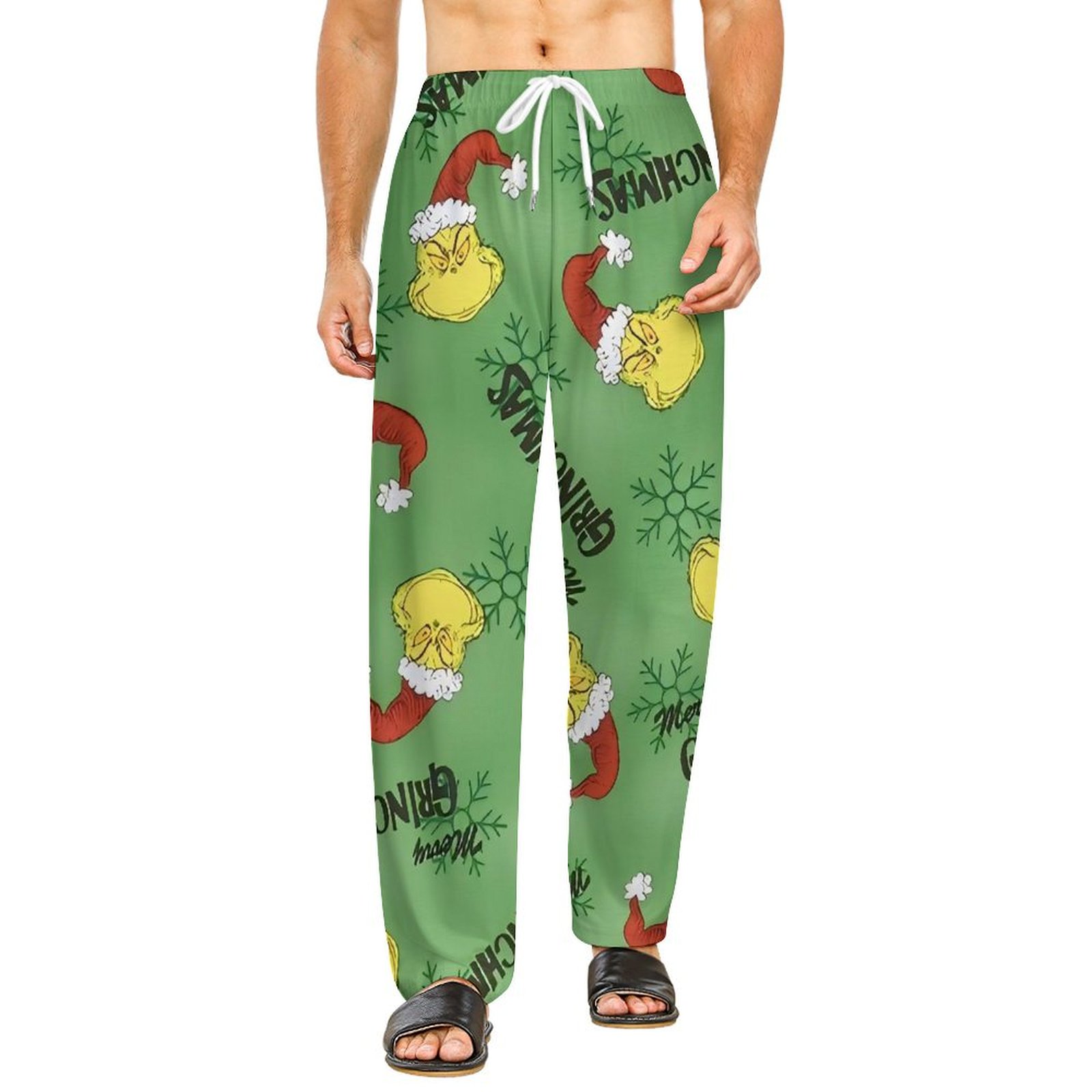 How The G.rinch Stole Men's elastic waist straight leg pajama pants 5XL ...