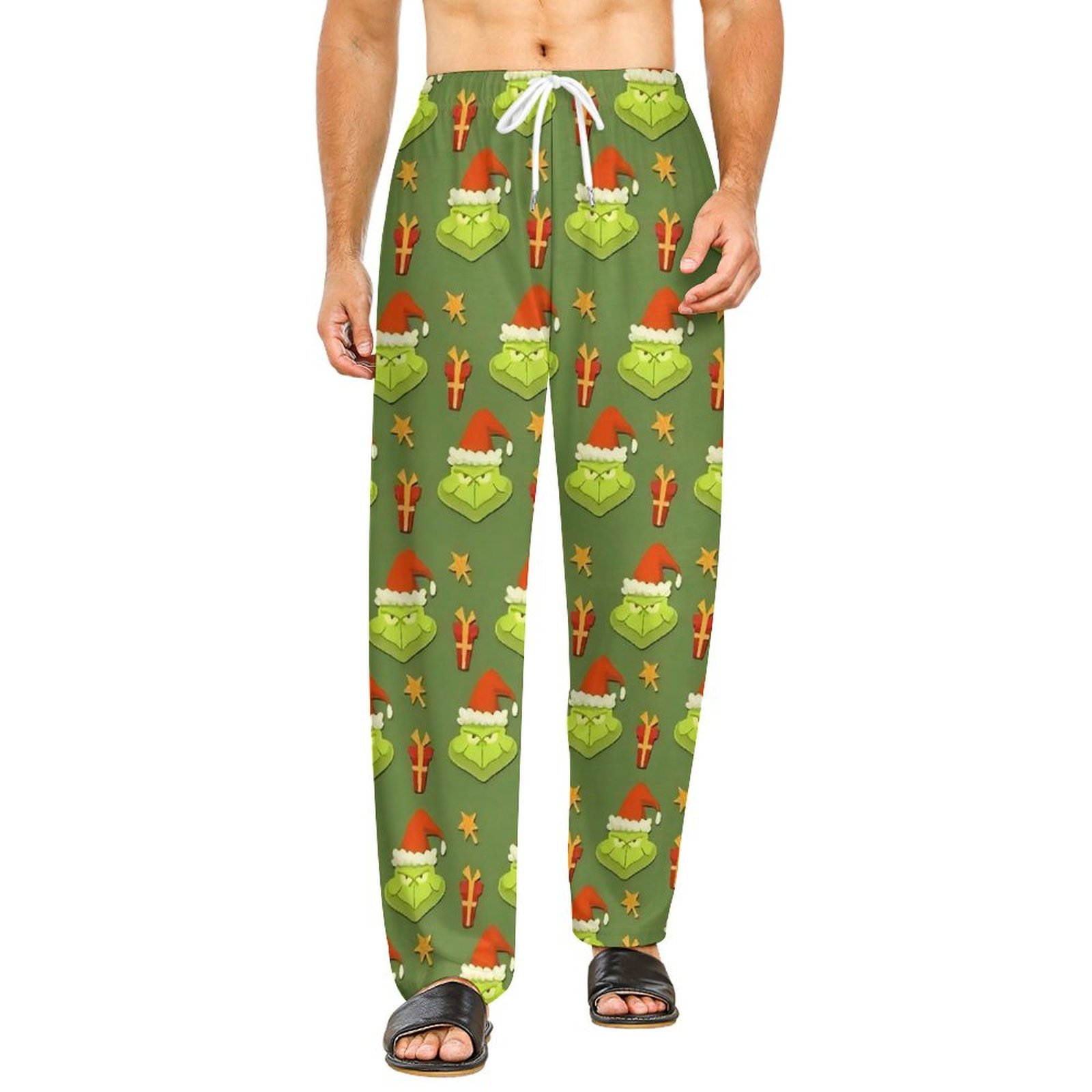 How The G.rinch Stole Men's elastic waist straight leg pajama pants S ...