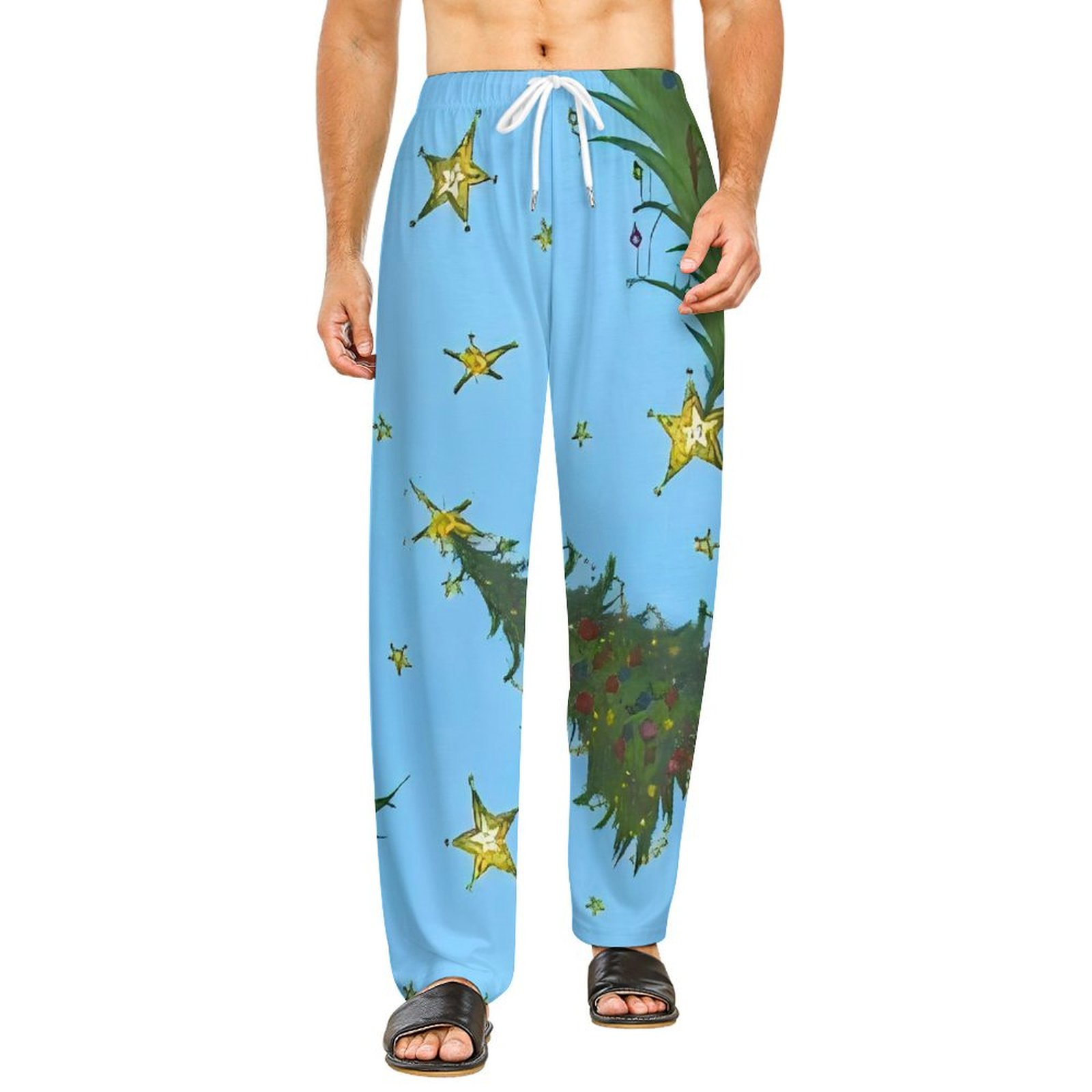 How The G.rinch Stole Men's elastic waist straight leg pajama pants XL ...