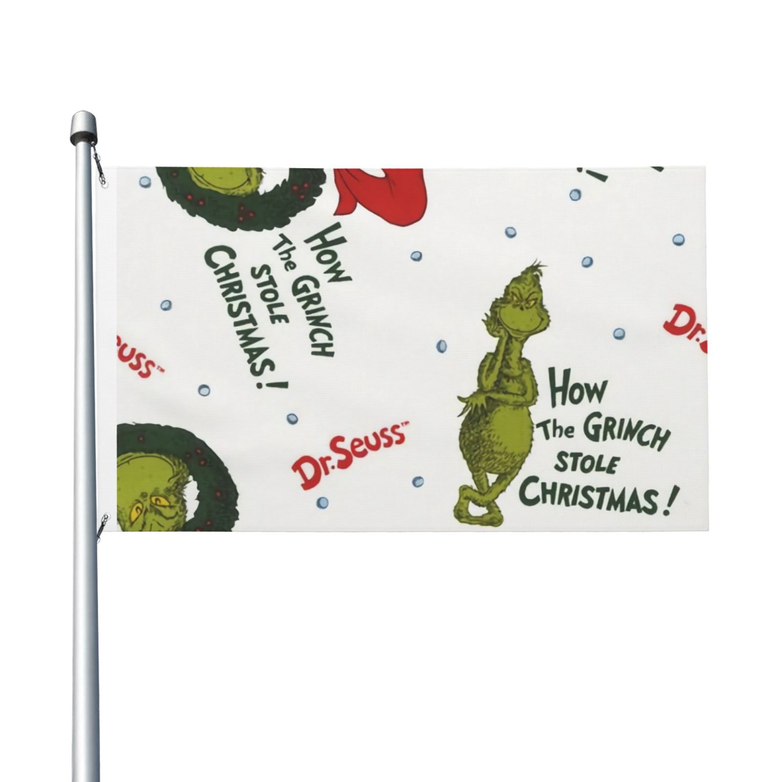 How The Grinch Stole Christmas! 3x5ft Face Flag Fade Proof Holiday Fall ...
