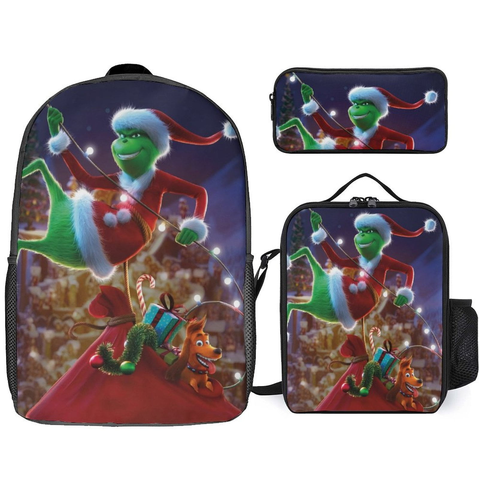 How The Grinch Stole Christmas Anime Print School Bag 3 Pcs Set ...