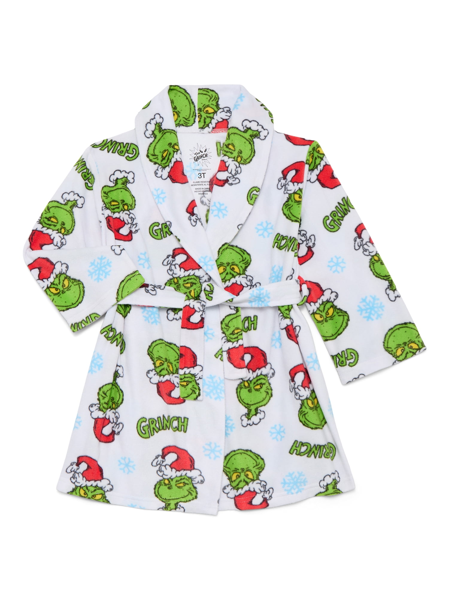 How The Grinch Stole Christmas Kids Holiday Fleece Robe, Sizes 4-12 ...