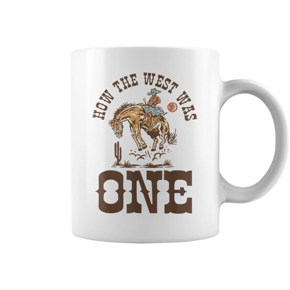 How The West Was One Its My 1St Birthday Cowboy Cowgirl Coffee Mugs ...