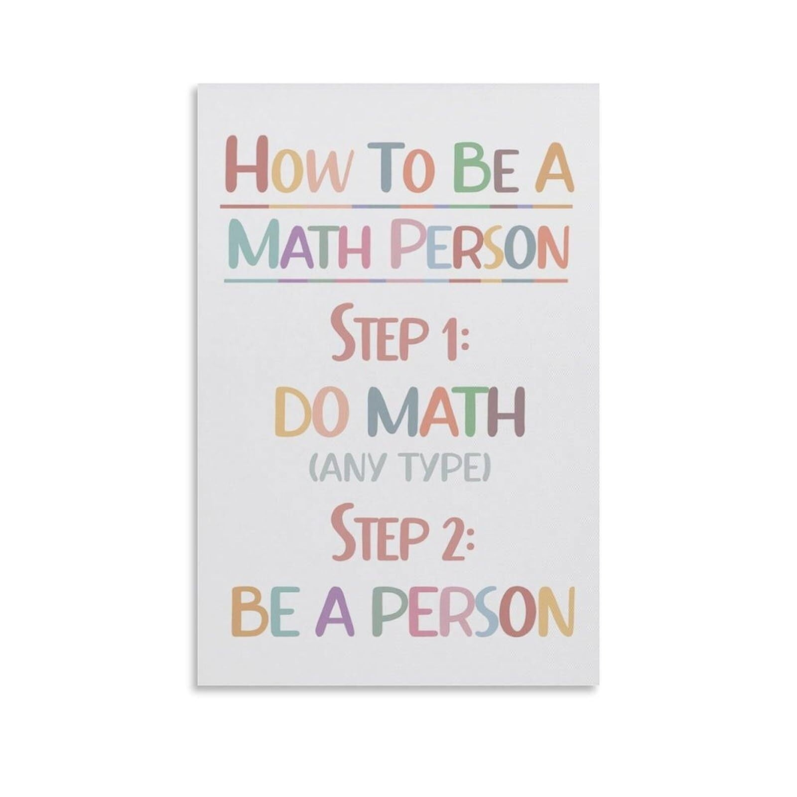 How To Be A Math Person Poster - Walmart.com