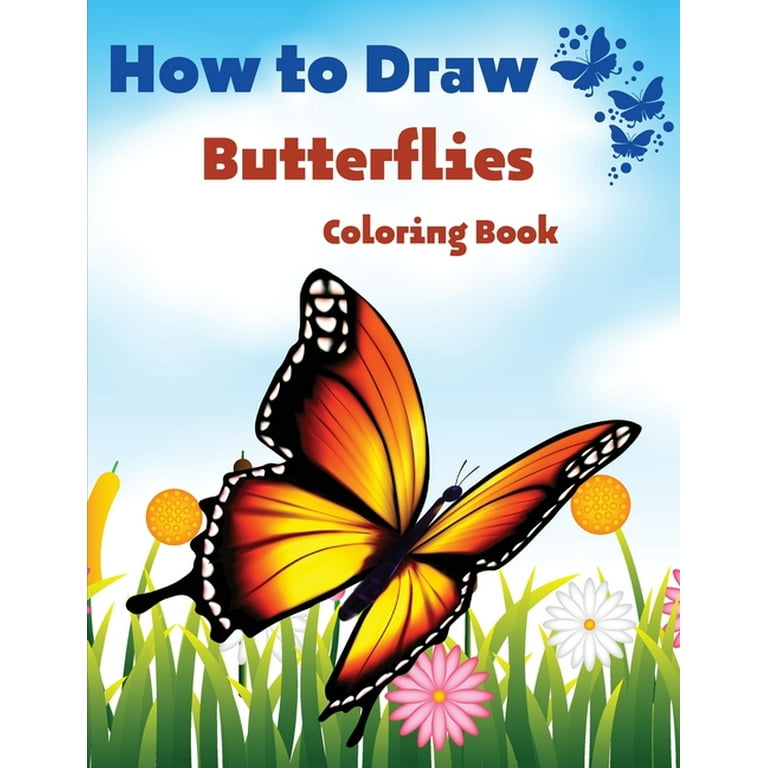 how to draw butterfly with poster colour