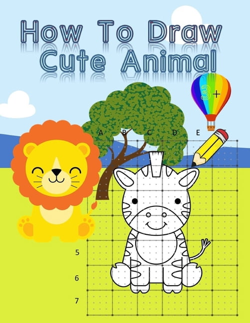 How To Draw : Cute Animal: How to draw books for kids - Grid method ...