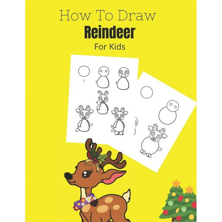 Christmas Reindeer Cartoon Drawing