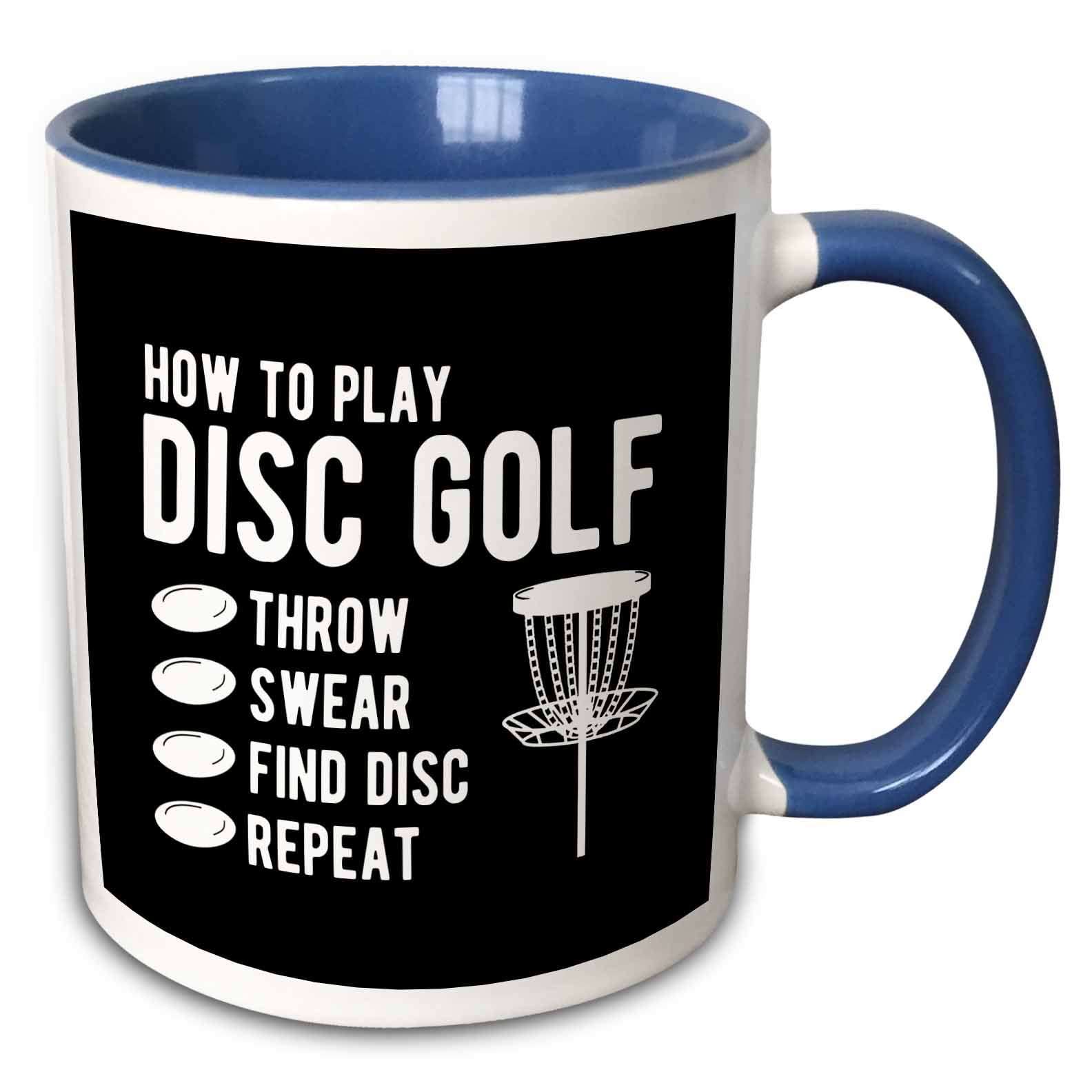 3drose, How to Play Disc Golf Throw Curse Find Disc Repeat. White on ...