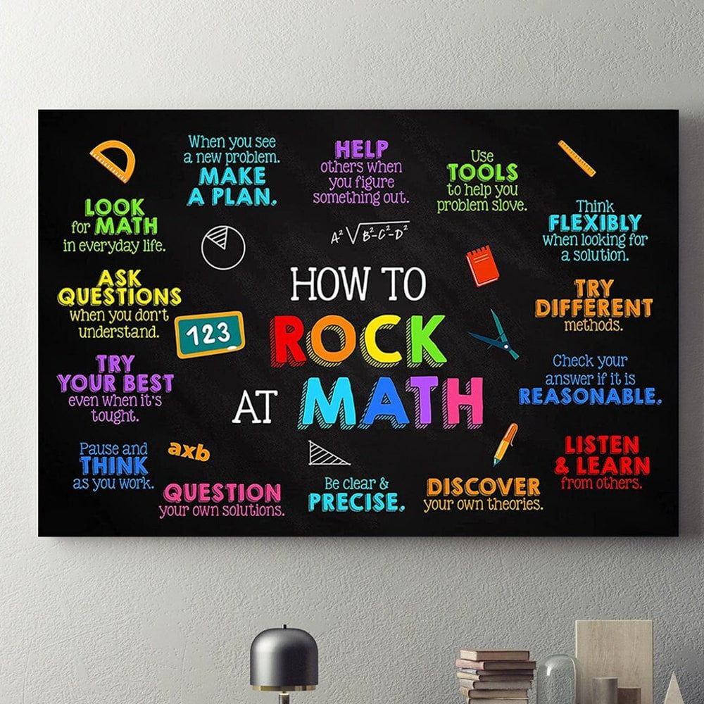 How To Rock At Math Poster, Classroom Poster, Math Classroom Poster ...