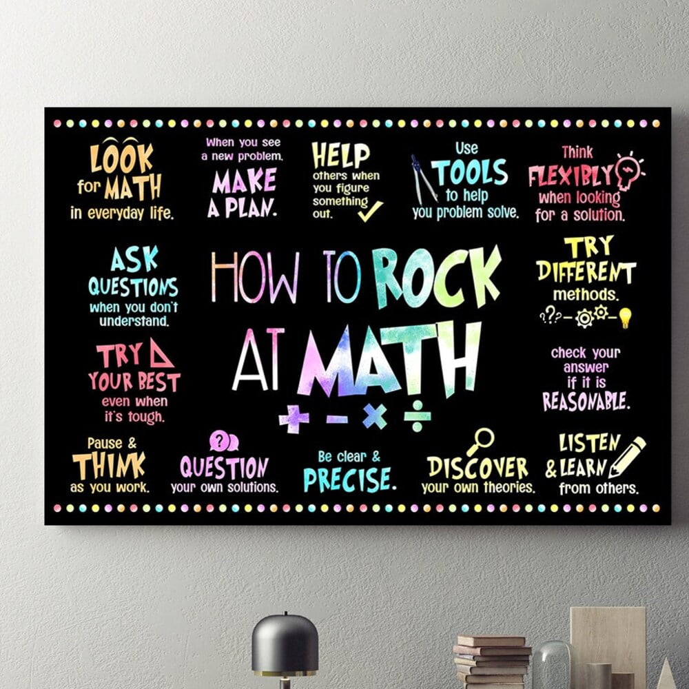 How To Rock At Math Poster, Classroom Poster, Math Classroom Poster ...