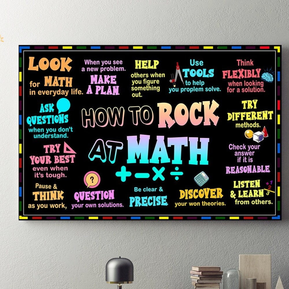 How To Rock At Math Poster, Classroom Poster, Math Classroom Poster ...