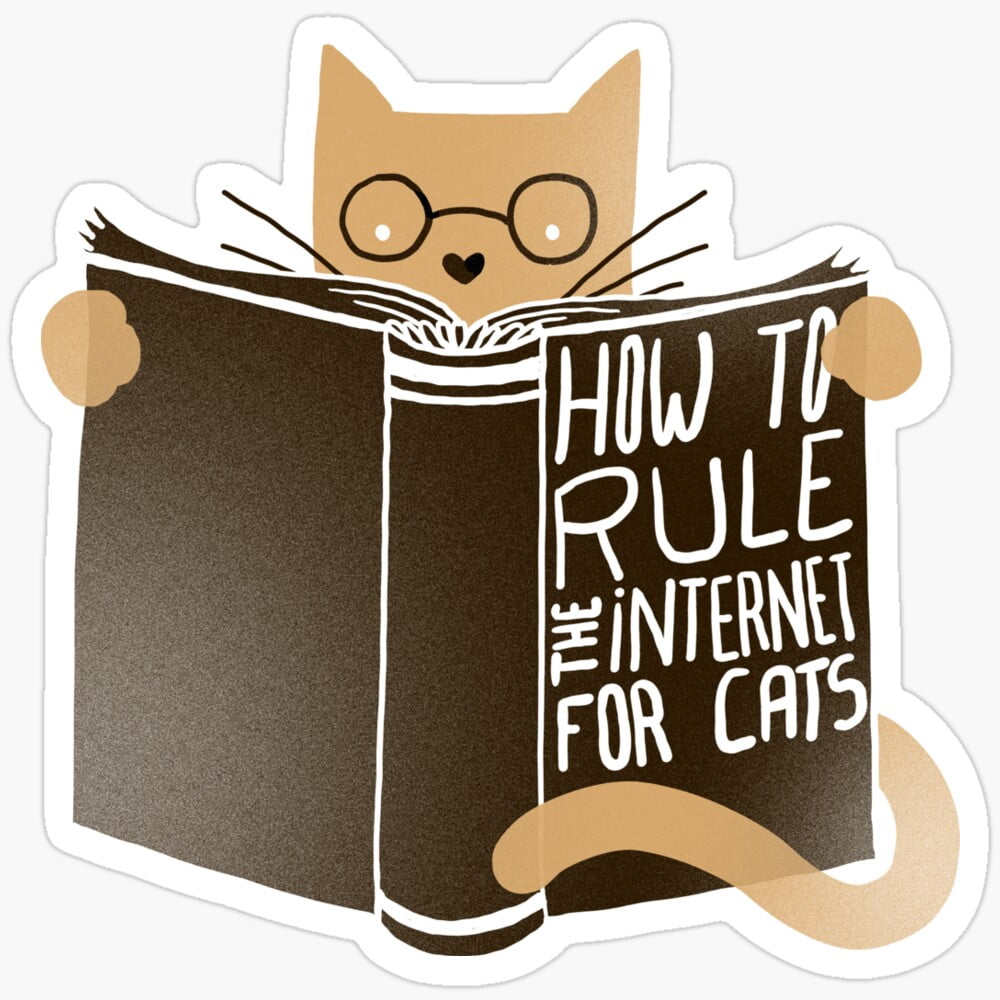 How To Rule The Internet For Cats - Green Sticker Phone Decal Water ...