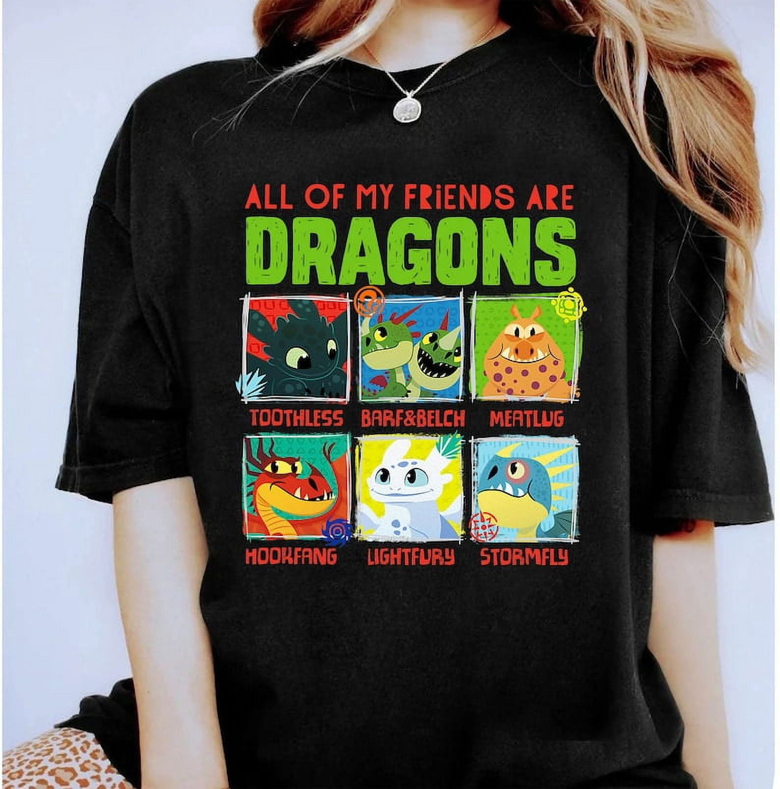 How To Train Your Dragon 3 Hidden World Dragon Friends T-Shirt ...