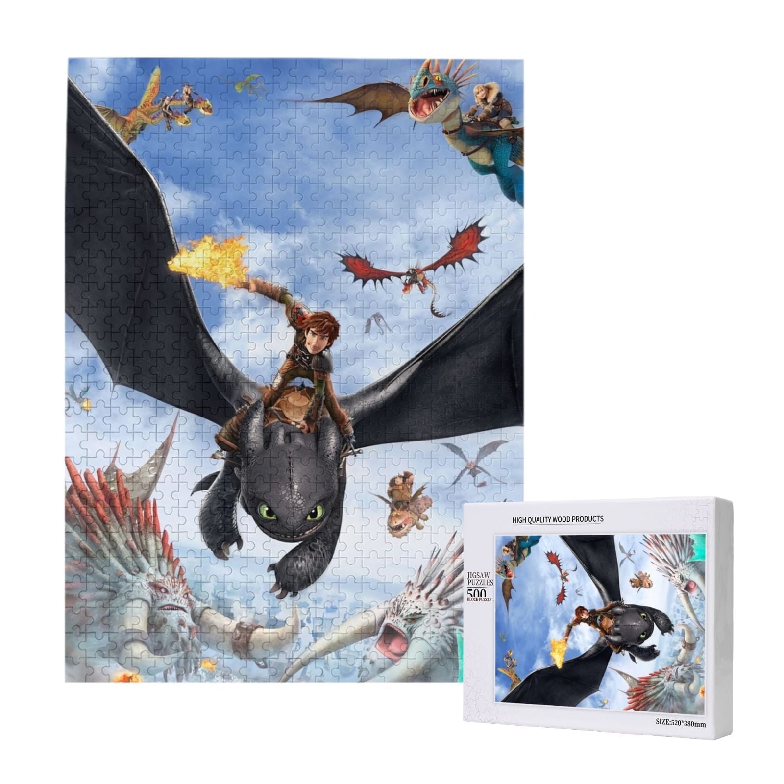 How To Train Your Dragon Anime Puzzles Boys Girls Teens 300/500/1000 ...