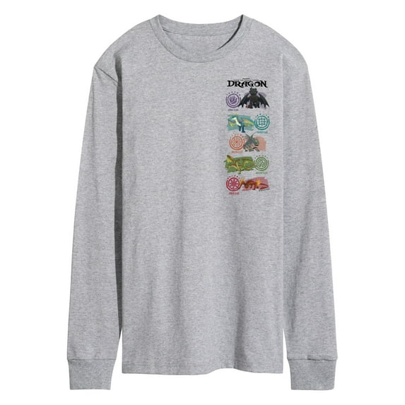 How To Train Your Dragon - Dragon Column - Men's Long Sleeve Graphic T ...