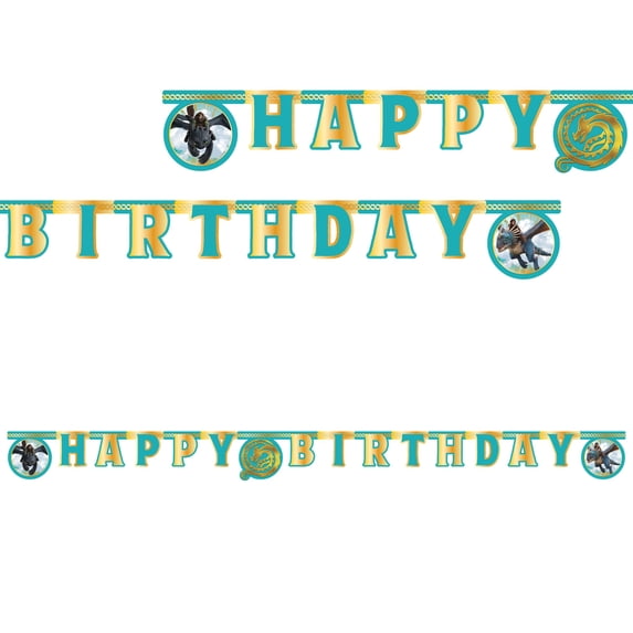 How To Train Your Dragon Happy Birthday Letter Banner 6.5 Feet ...