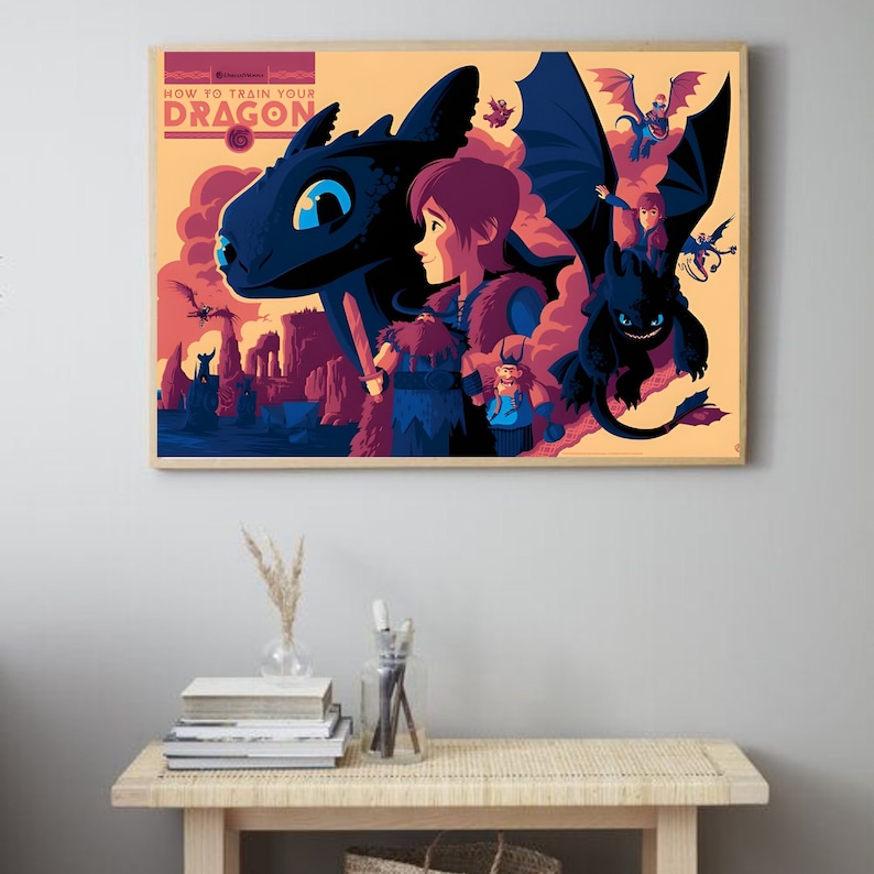How To Train Your Dragon Poster, HTTYD Wall Art, How To Train Your ...