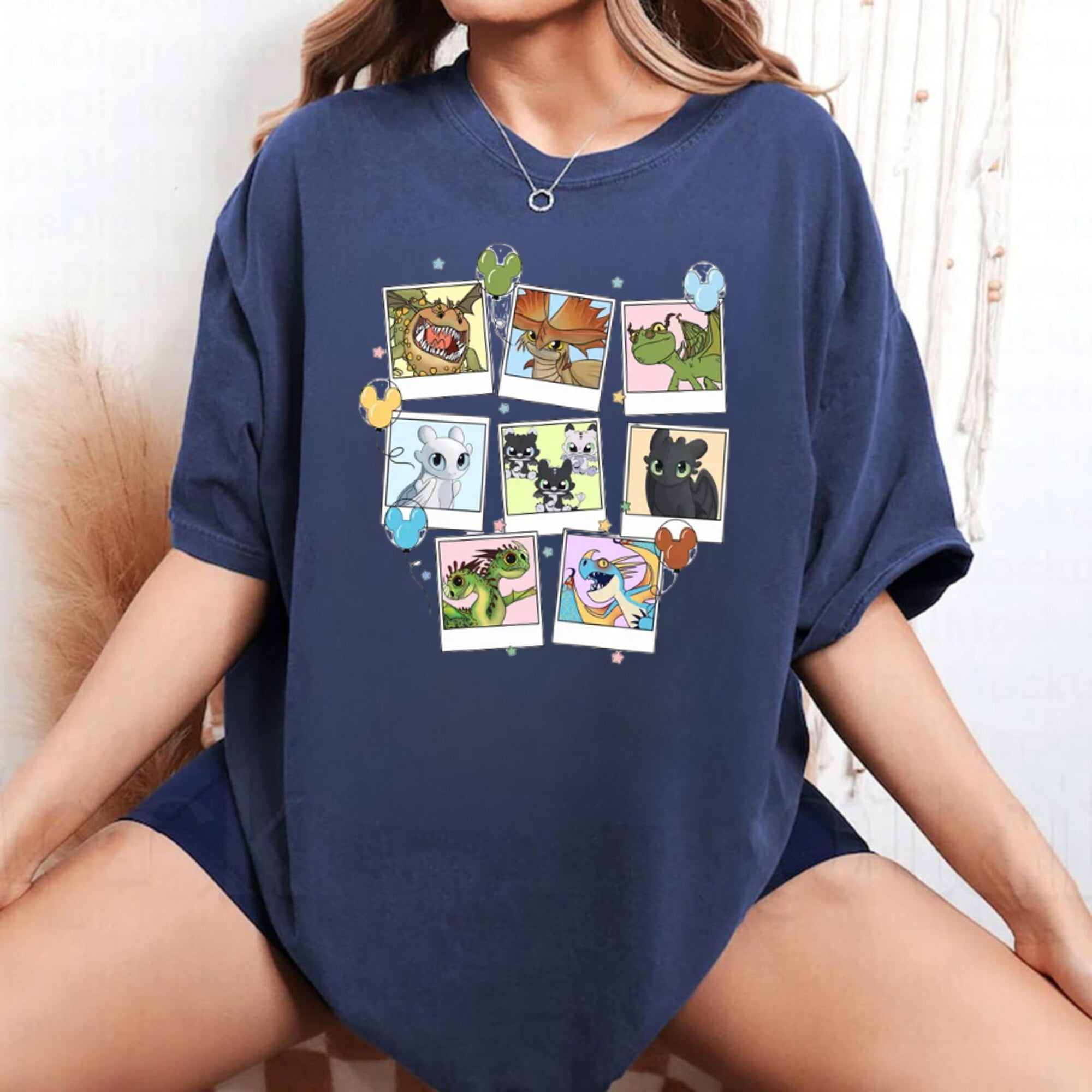 How To Train Your Dragon Retro Characters Photo Book Softstyle T-Shirt ...