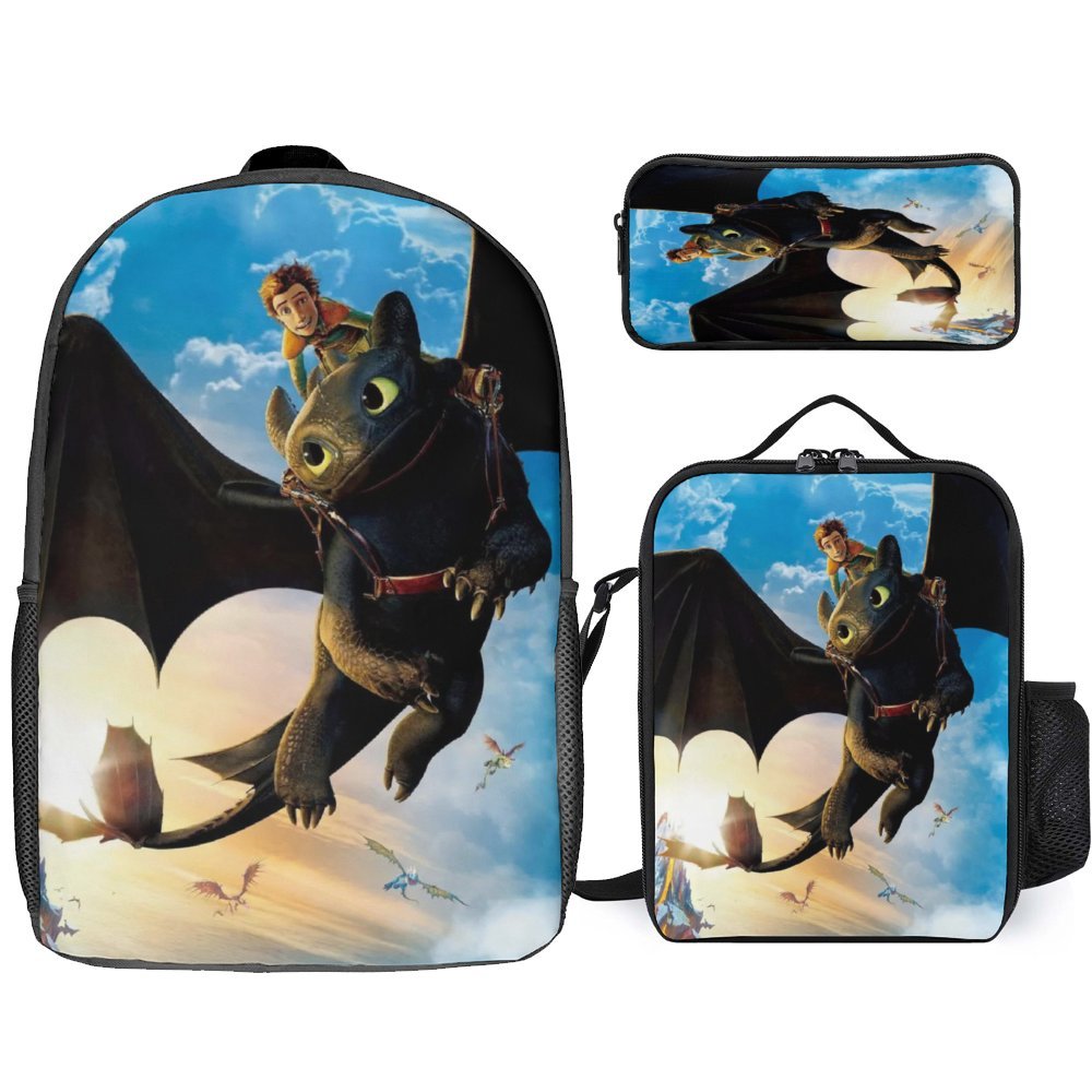 How To Train Your Dragon Toothless Backpack Set Cartoon Backpacks with ...