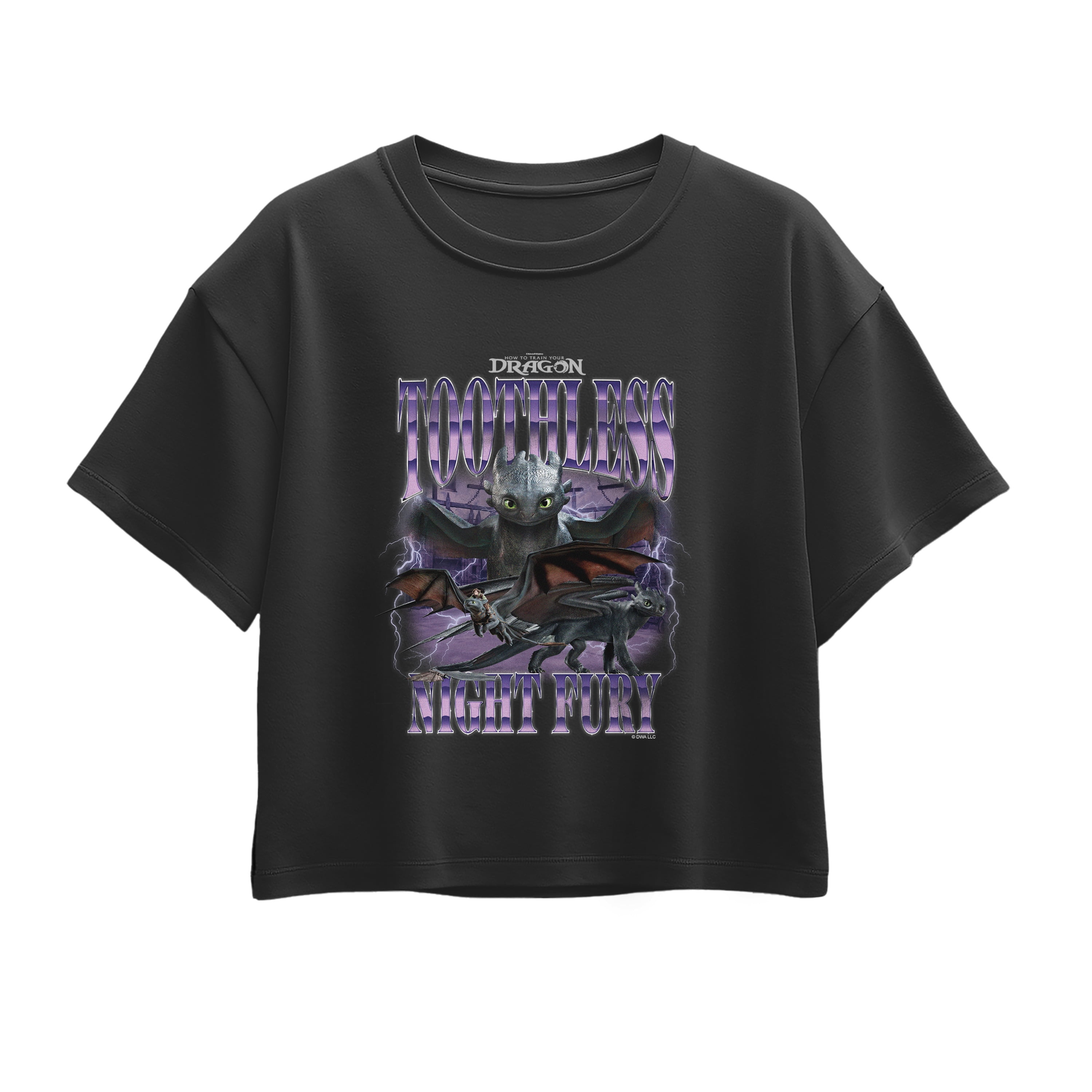 How To Train Your Dragon - Toothless Collage - Youth Girl Short Sleeve ...