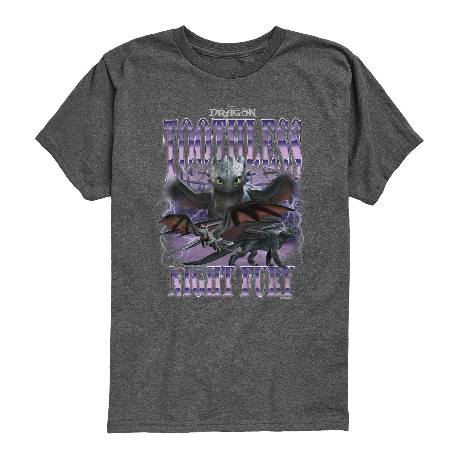How To Train Your Dragon - Toothless Collage - Youth Short Sleeve ...