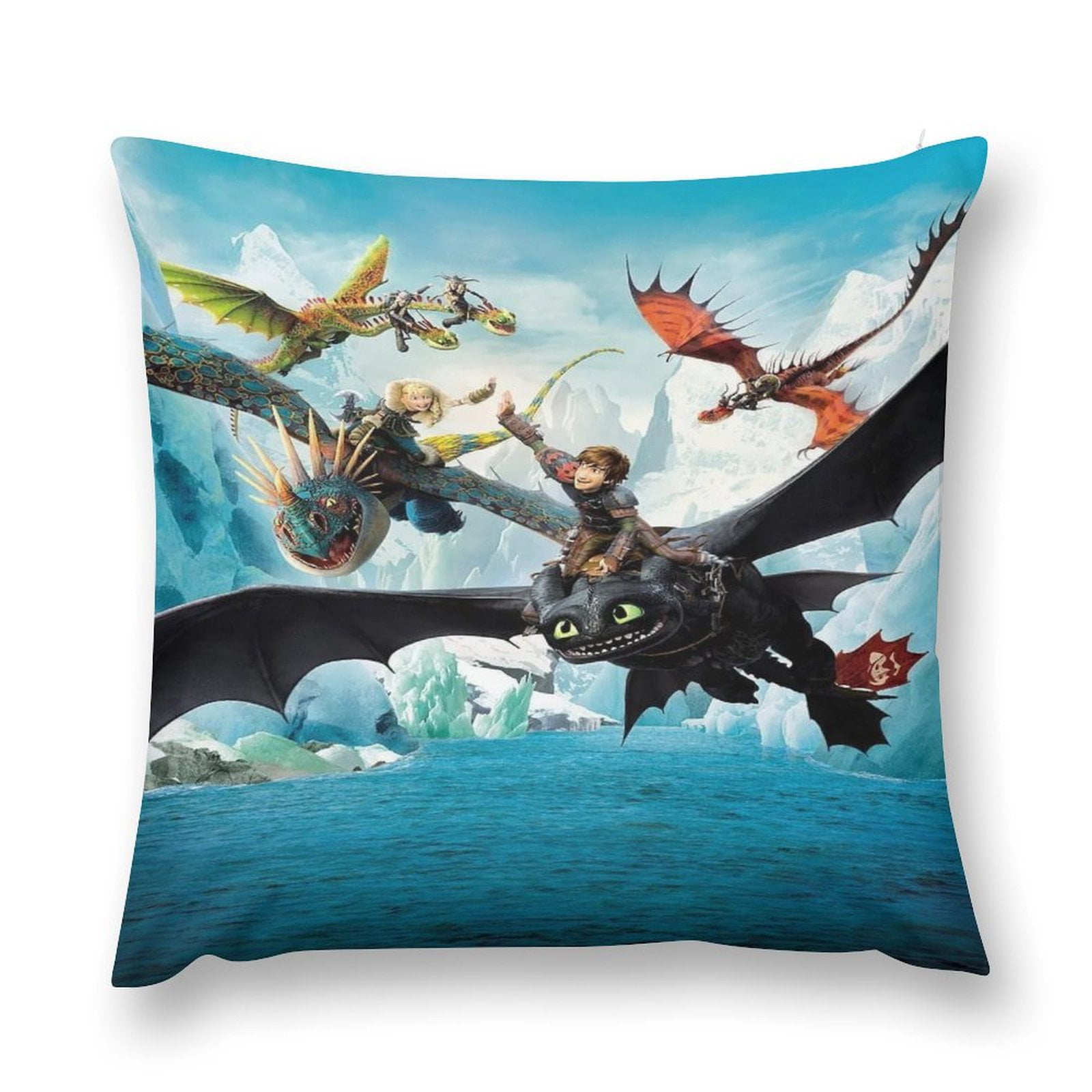 How To Train Your Dragon Toothless Throw Pillow Covers for Couch Sofa ...