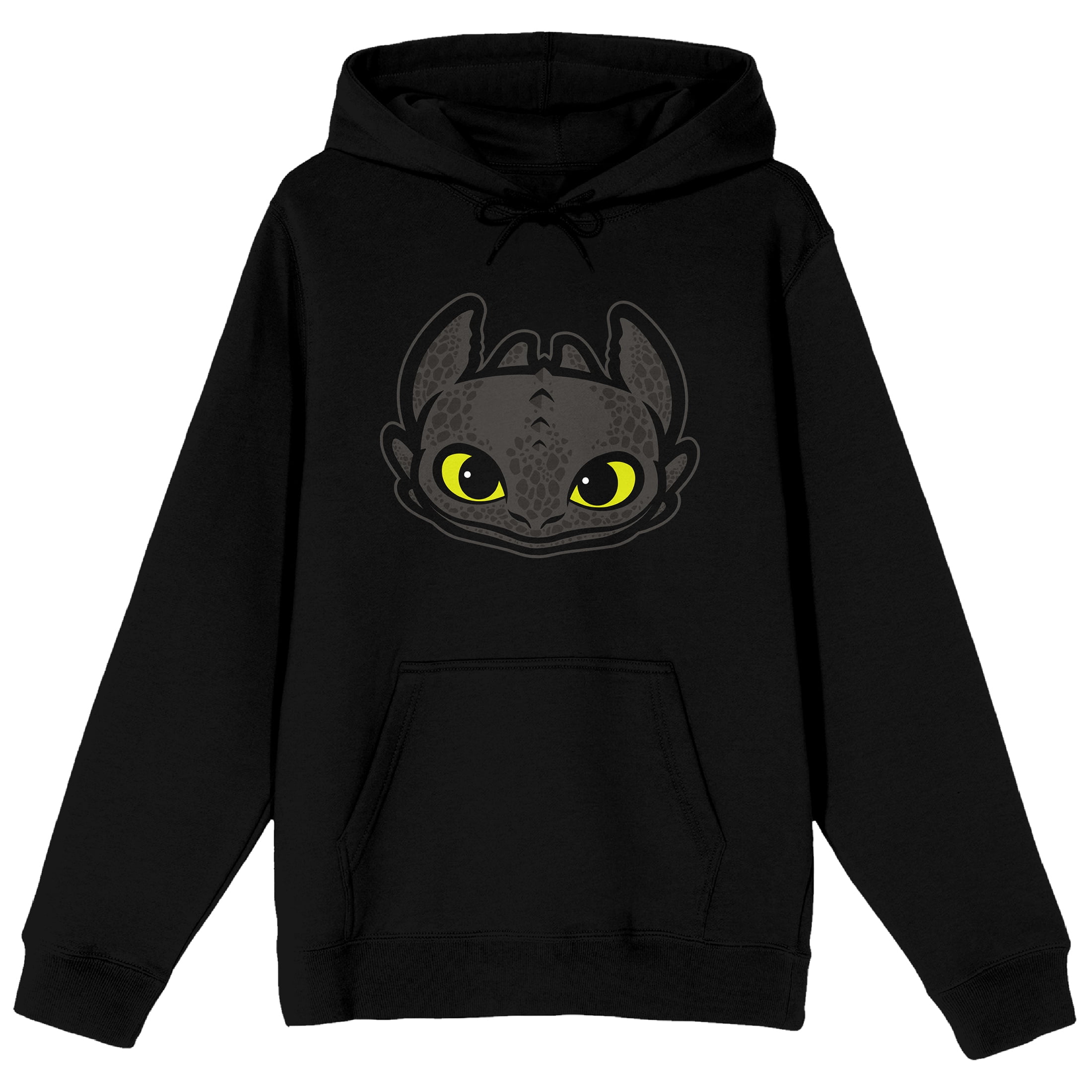 How to Train Your Dragon Toothless Head Vector Graphic on Black Adult ...