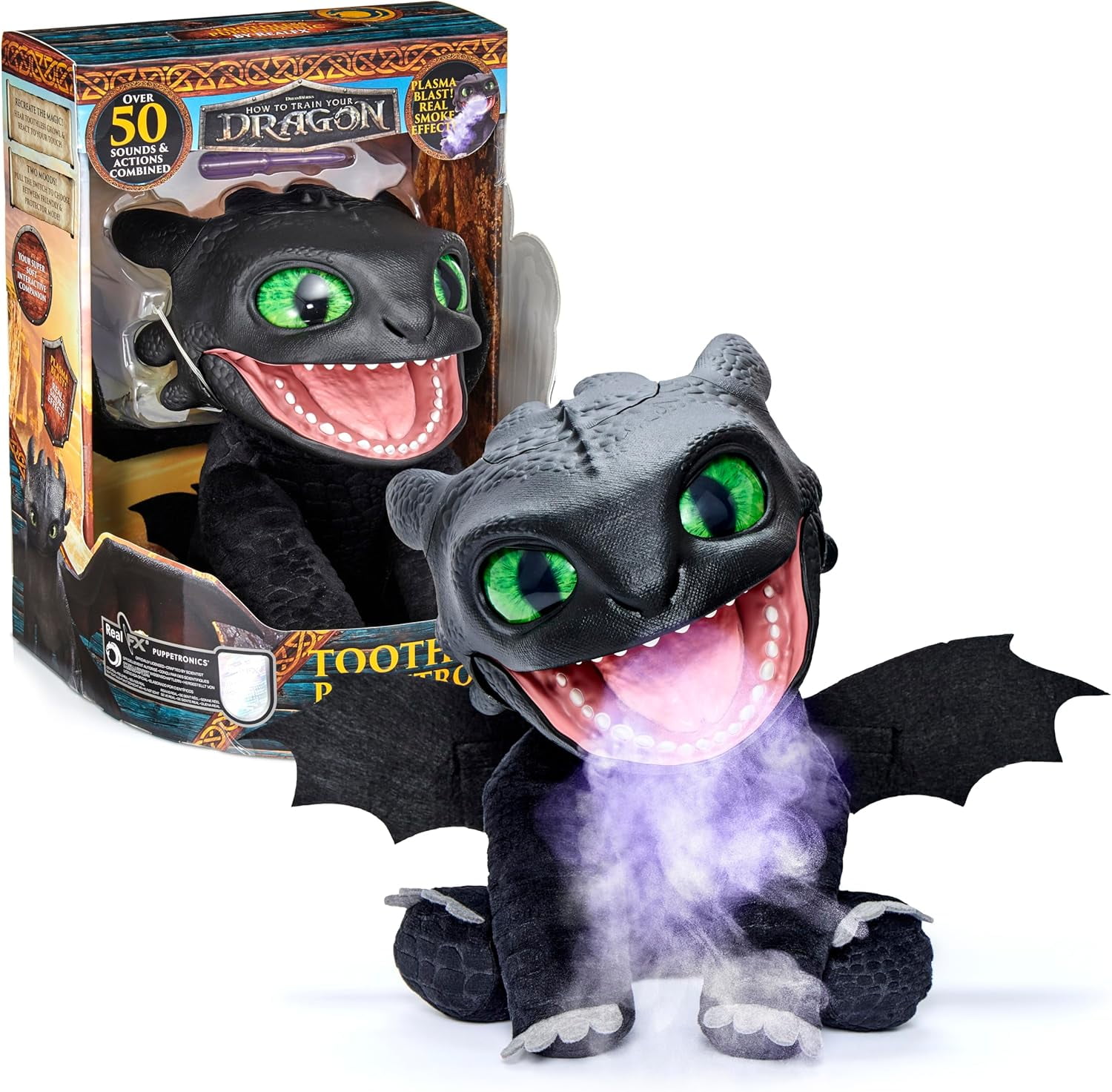 How To Train Your Dragon Wow! Stuff Toothless Puppetronic by RealFX ...