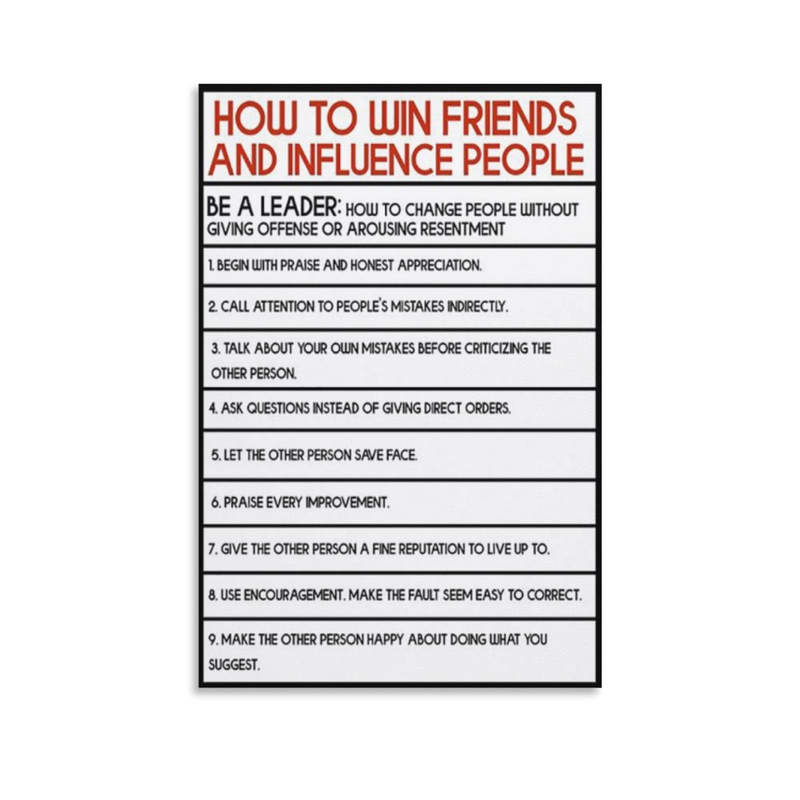 How To Win Friends And Influence People Poster Picture Print Wall Art ...