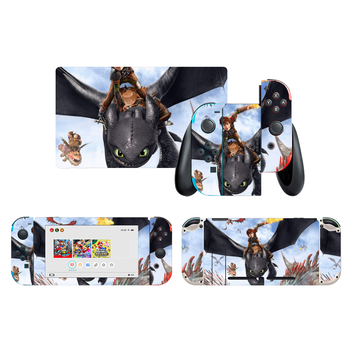 How to Train Your Dragon Game Switch Skin - Anime Cartoon Game Sticker ...