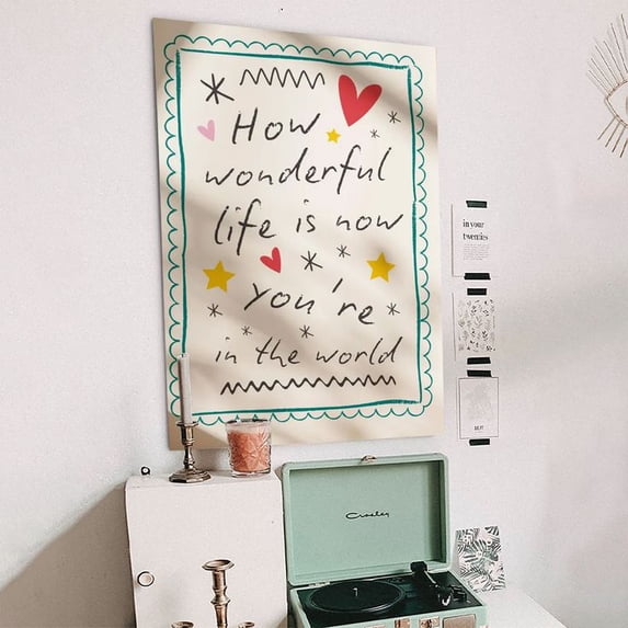 How Wonderful Life Is Now You're In The World Poster Size 24''x36''-The ...