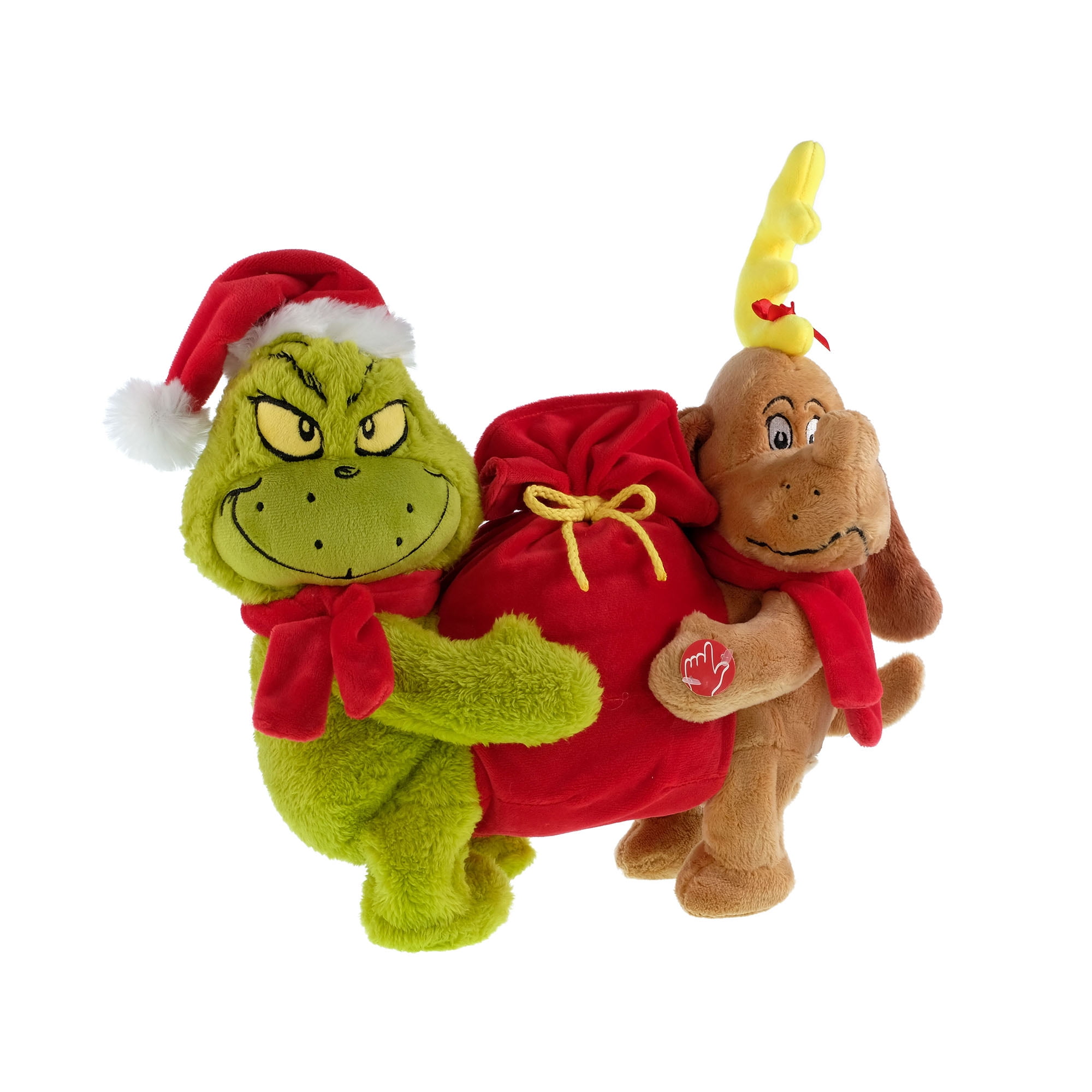 How the Grinch Stole Christmas, Grinch and Max Animated Plush, Green ...