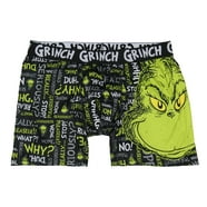 Dr. Seuss Grinch Merry Grinchmas Santa Grinch Buffalo Plaid Boxer ...