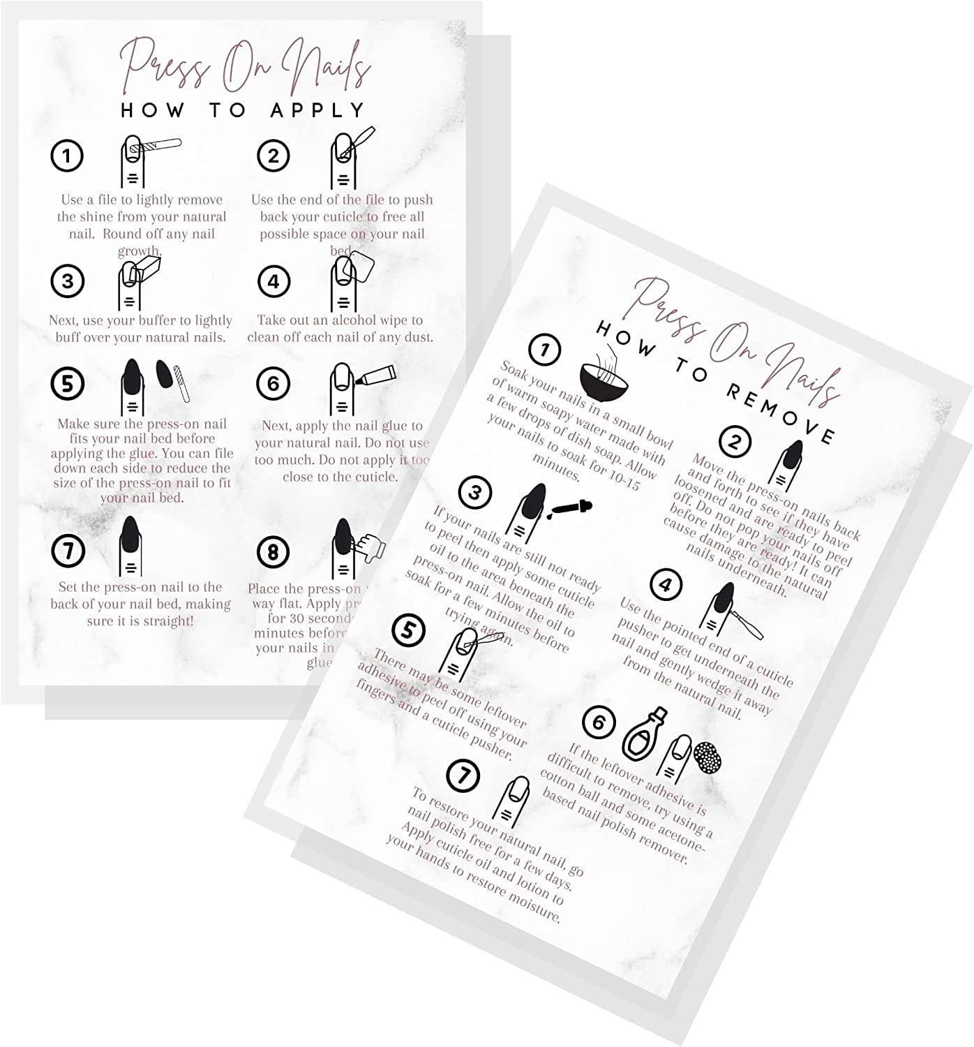 How to Apply Press On Nails Postcard 30 Pack 4x6" inch Postcard Press ...