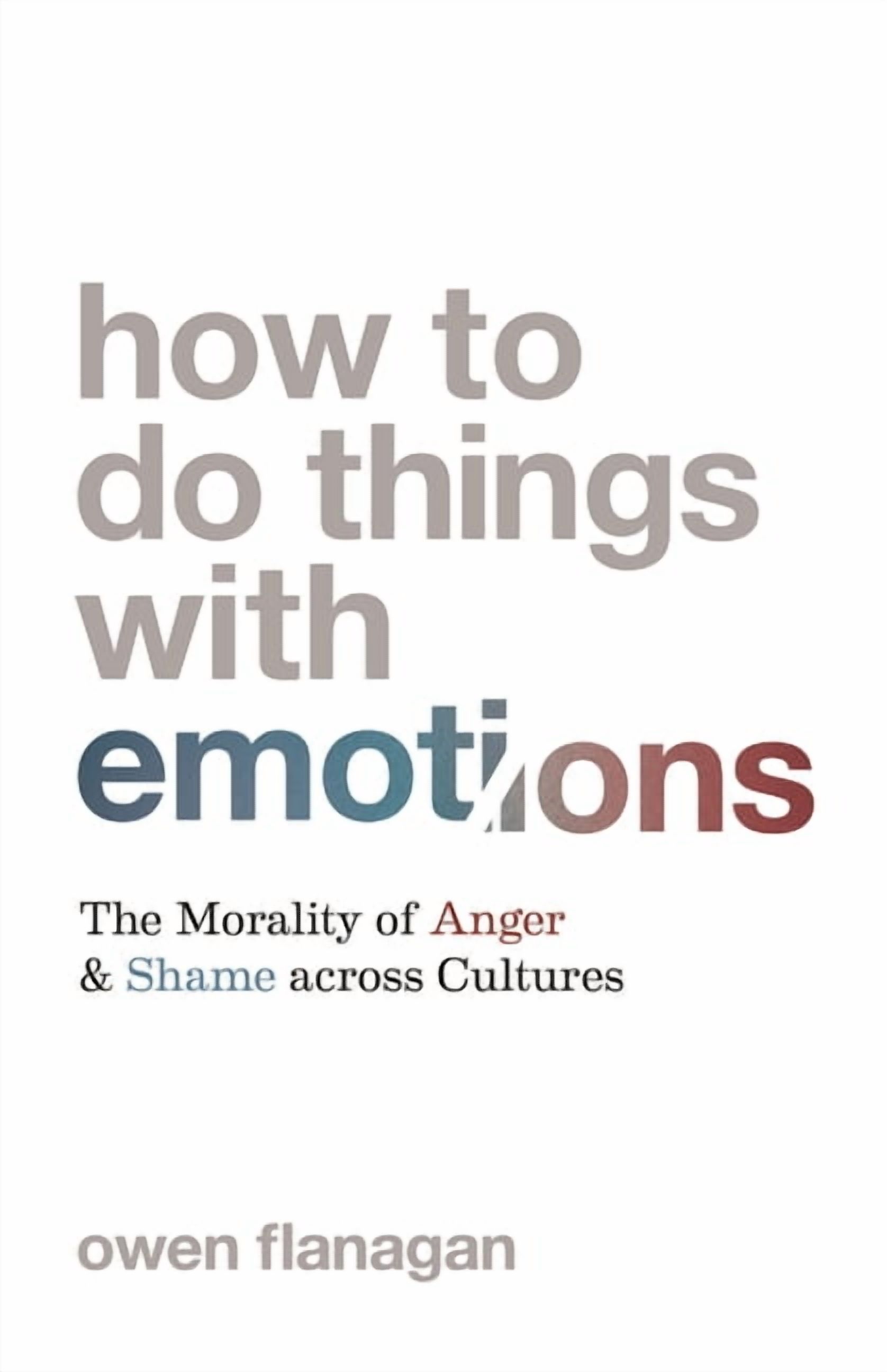 How to Do Things with Emotions: The Morality of Anger and Shame Across ...