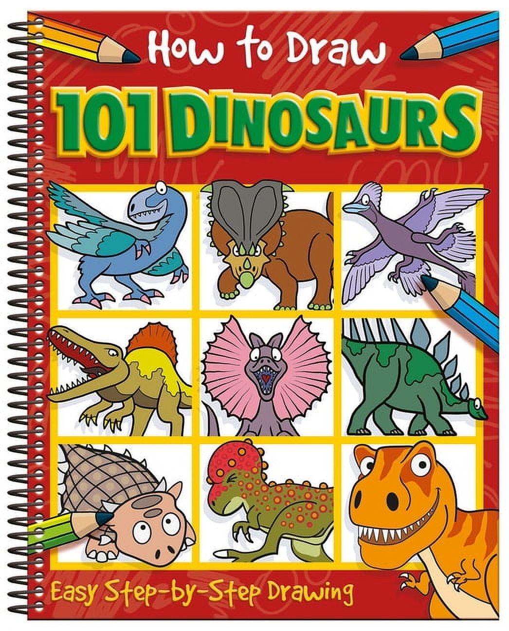 How to Draw 101 How to Draw 101 Dinosaurs, (Spiral-Bound) - Walmart.com