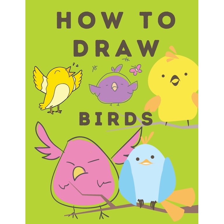 how to draw cute birds book
