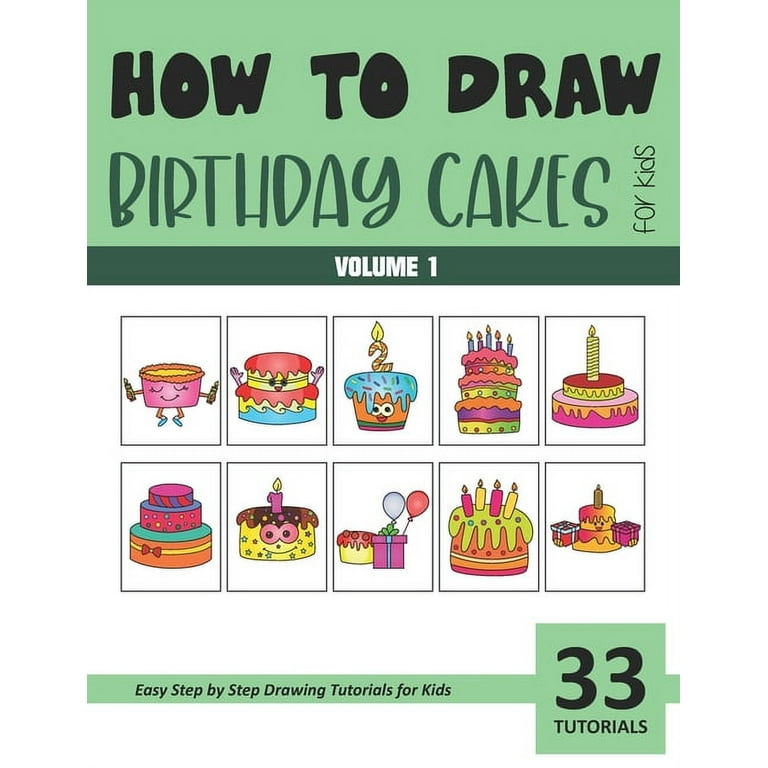 Simple Birthday Cake Drawing