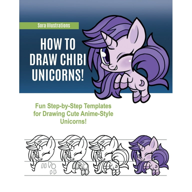 how to draw a chibi unicorn step by step