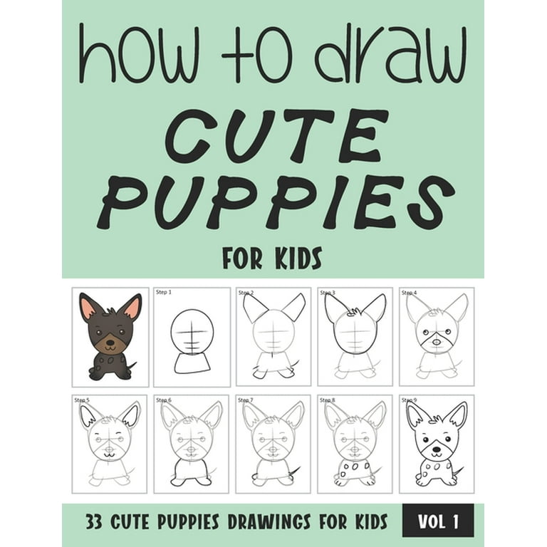 How To Draw A Cute Puppy Step By Step For Kids