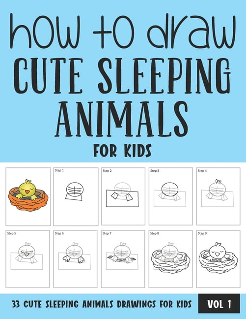How to Draw Cute Sleeping Animals for Kids, (Paperback) - Walmart.com