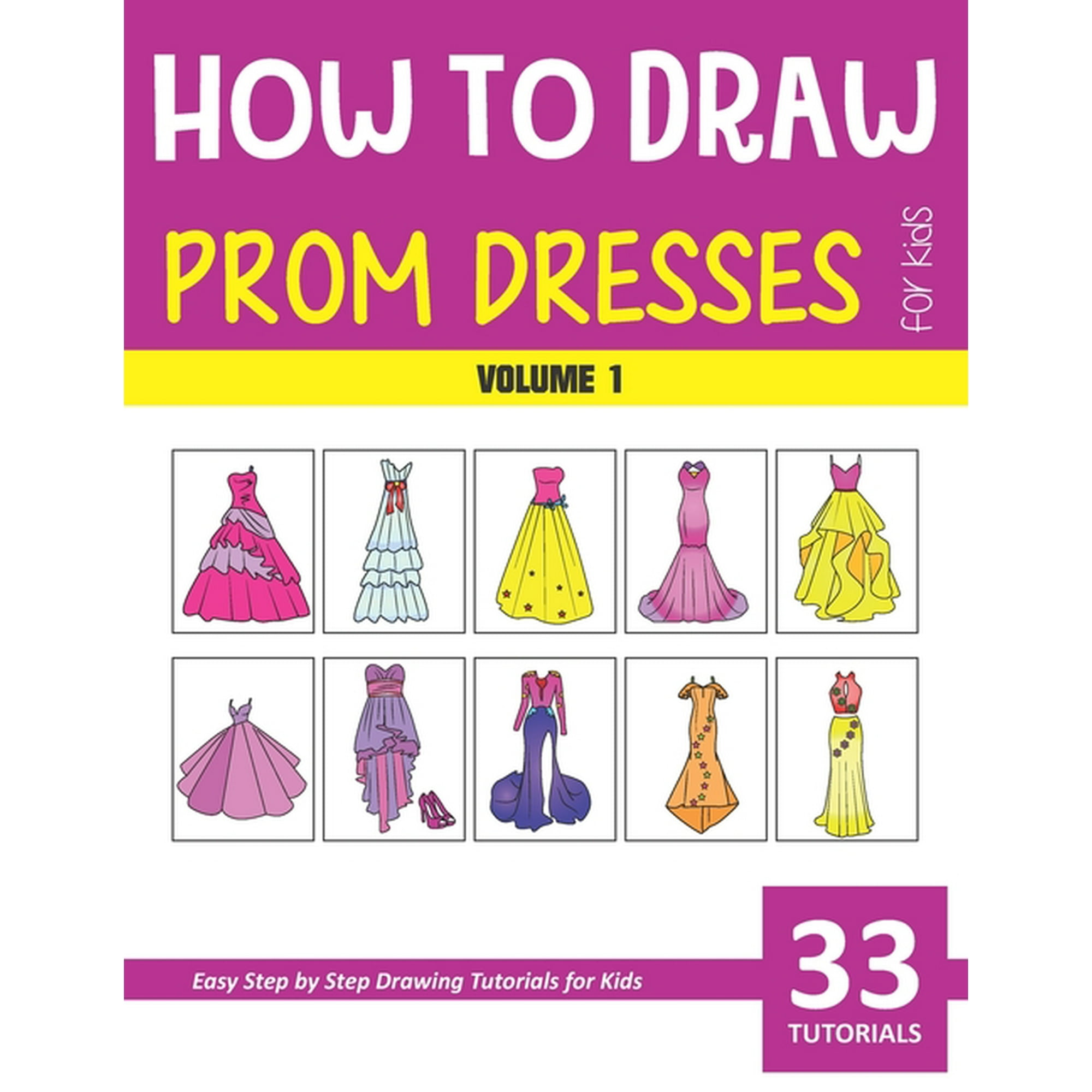 How To Draw Dresses Step By Step For Kids