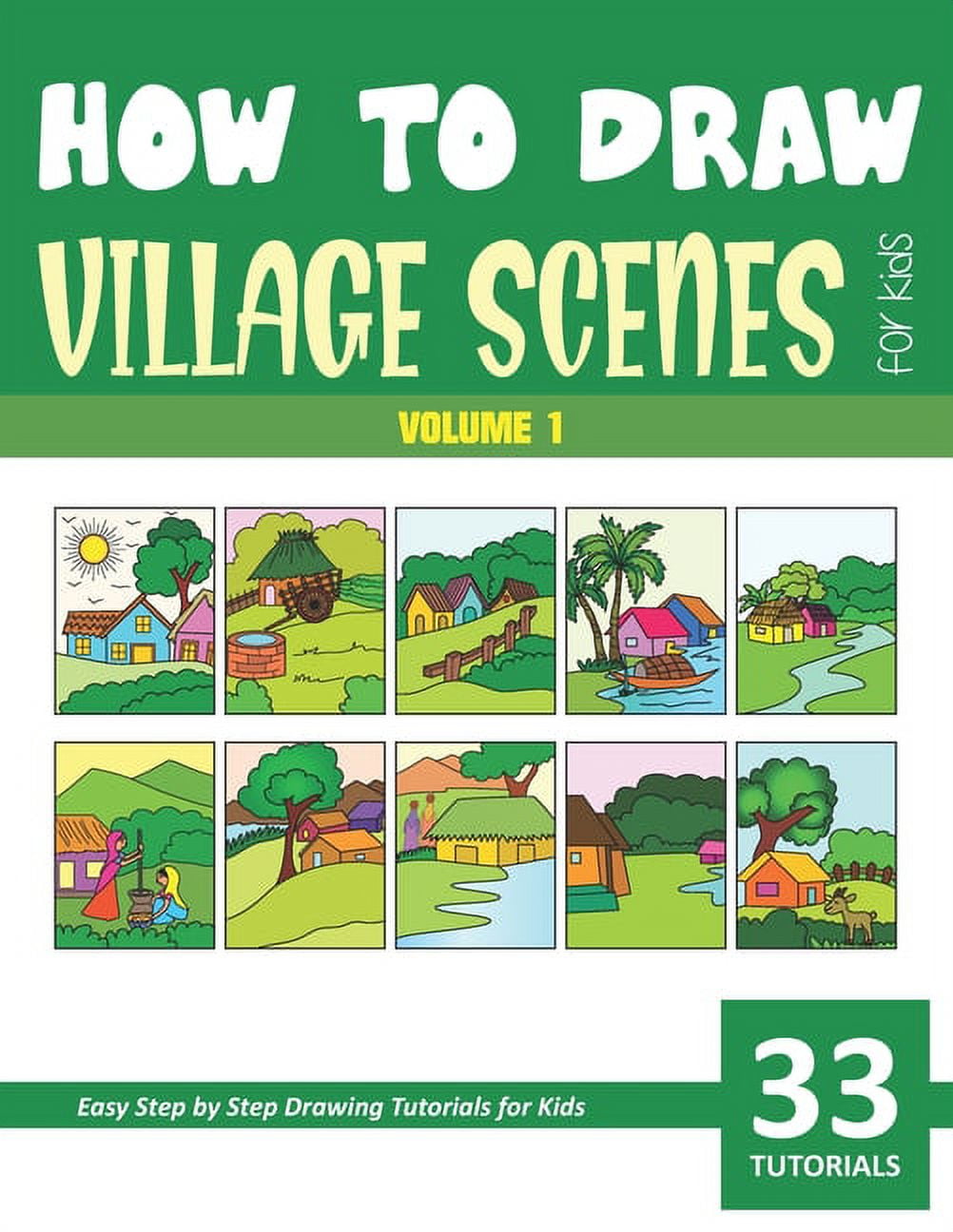 Village Drawing For Kids