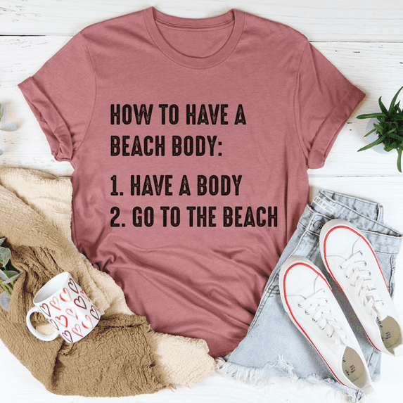 How to Have A Beach Body Tee Heather Mint S Peachy Sunday T-Shirt ...